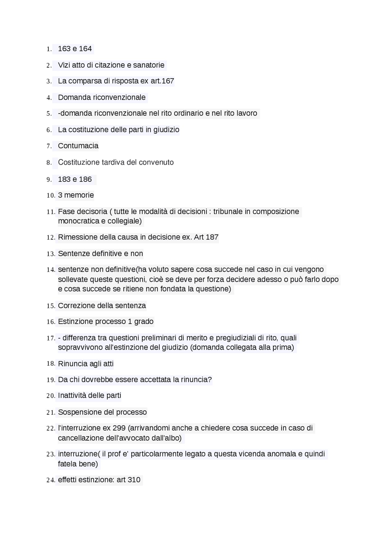 Domande Frequenti Diritto Processuale Civile Parte 2 Docsity