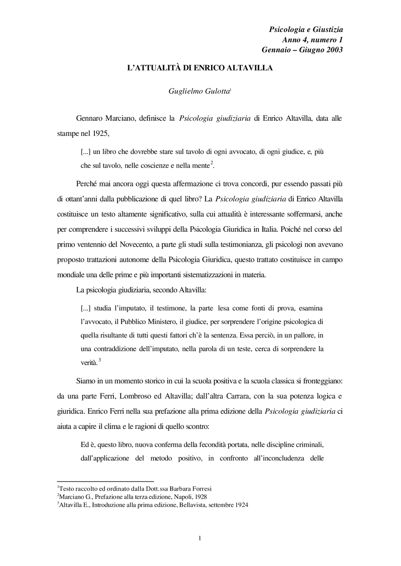 Elementi Di Psicologia Giudiziaria Docsity