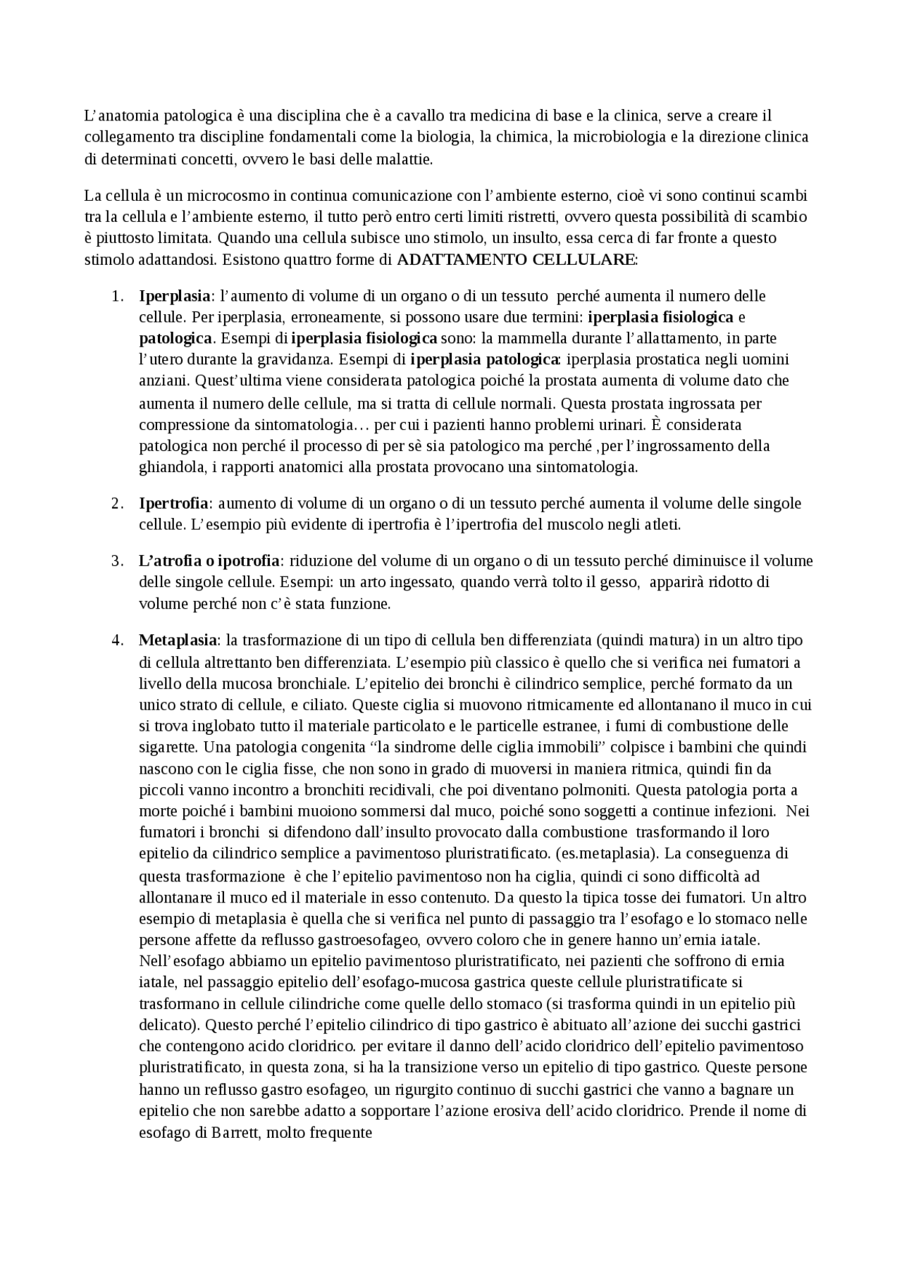 Appunti Anatomia Patologica Docsity
