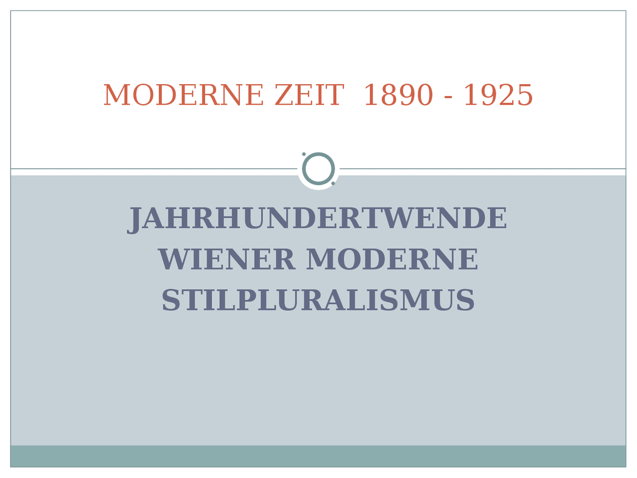 Moderne Epoche appunti - Docsity