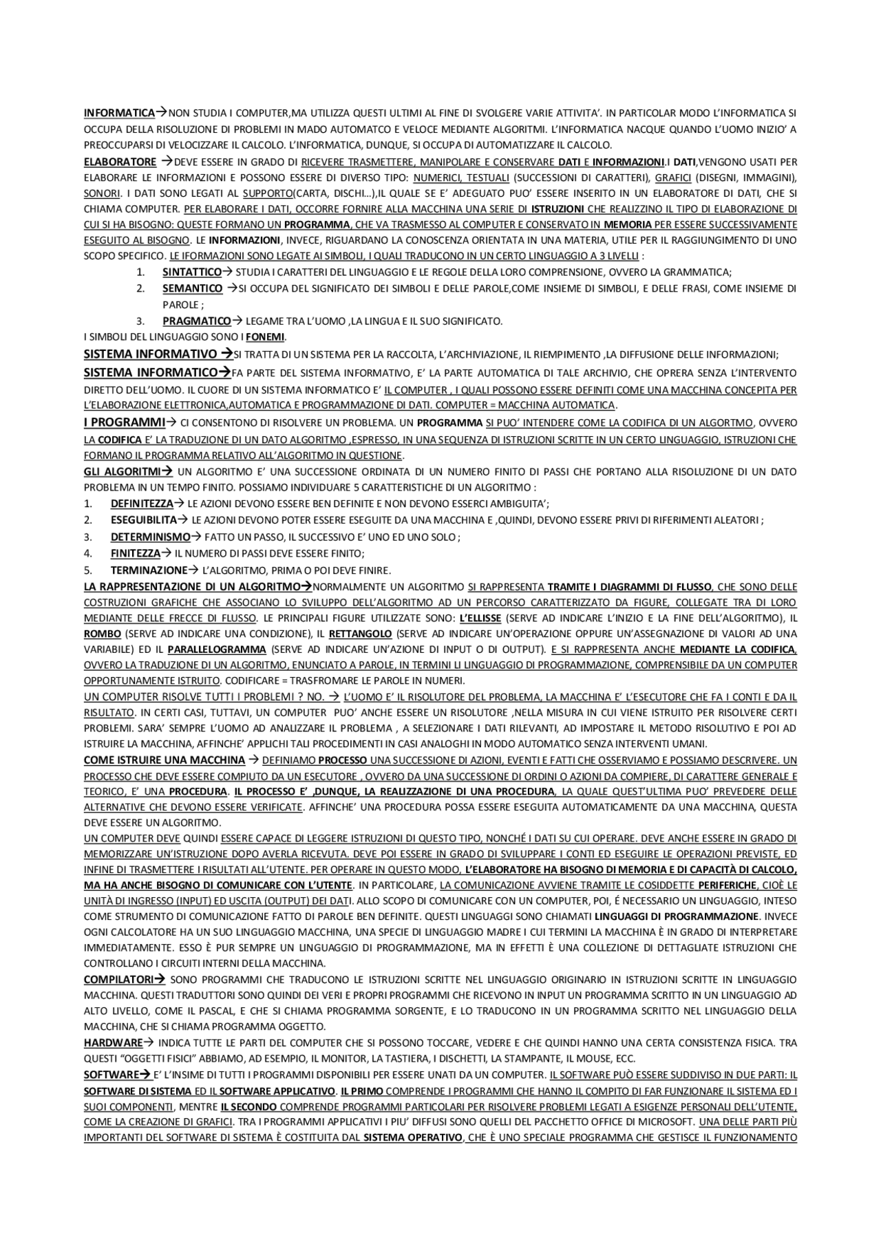 LA LOGICA INFORMATICA - Docsity