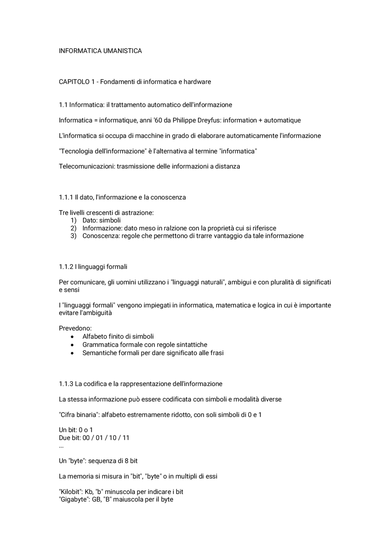 Informatica umanistica - Didattica - Università degli Studi di Bergamo ...