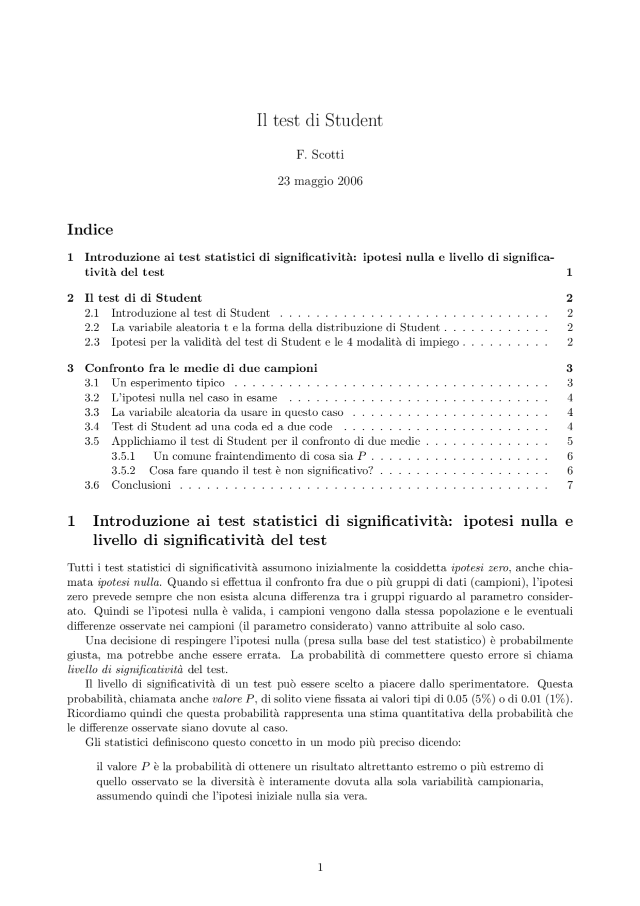 T di student calcolo probabilità | Appunti di Statistica Economica ...