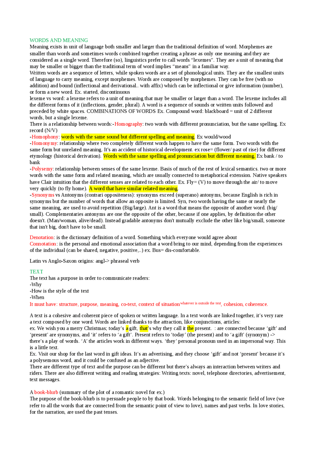 Riassunto Programma Completo Inglese 2 Nuccorini Prove Desame Di