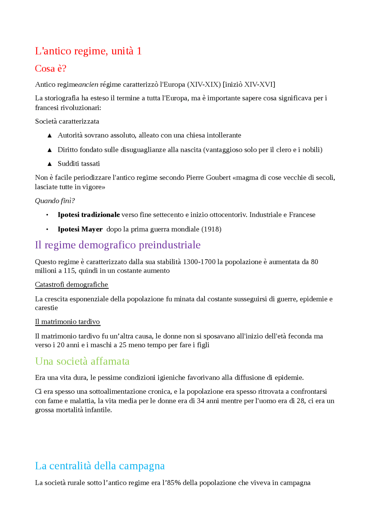 Appunti Antico Regime Storia Appunti Di Storia Docsity