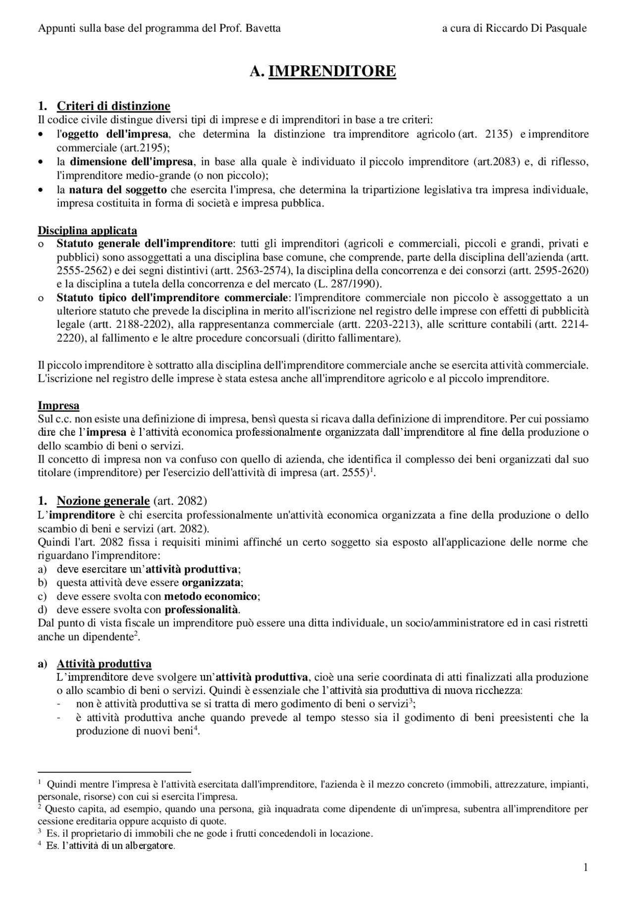 Appunti Di Diritto Commerciale Libro Prof Bavetta Unipa Docsity