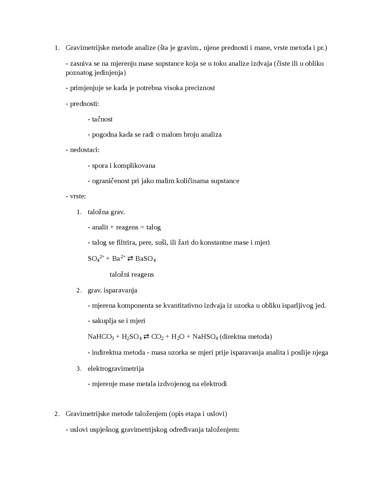 Analitička hemija, ispitna pitanja | Ispiti' predlog Analitička hemija - Docsity