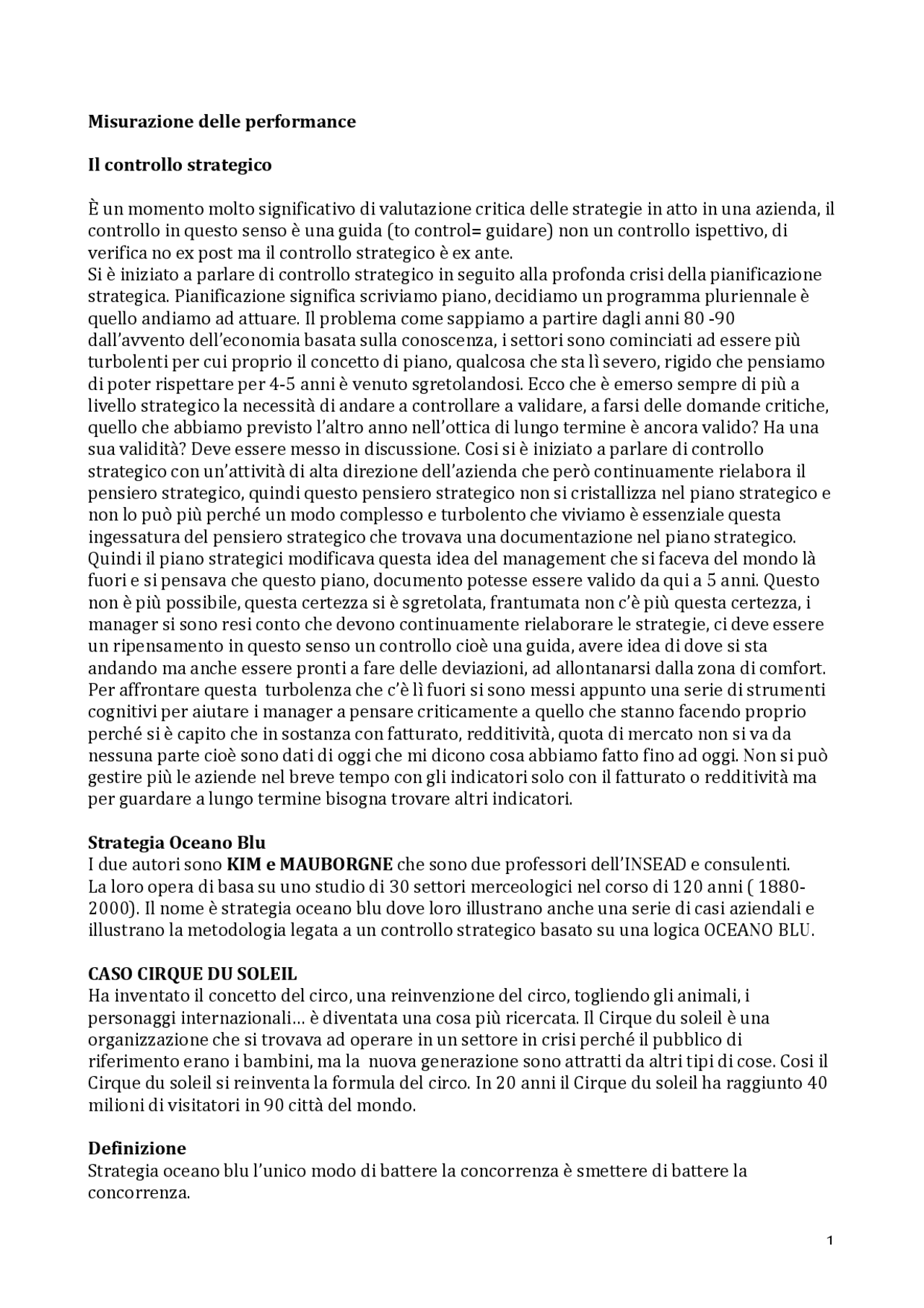 Sbobinature File Per Esame Di Misurazione Delle Performance Docsity