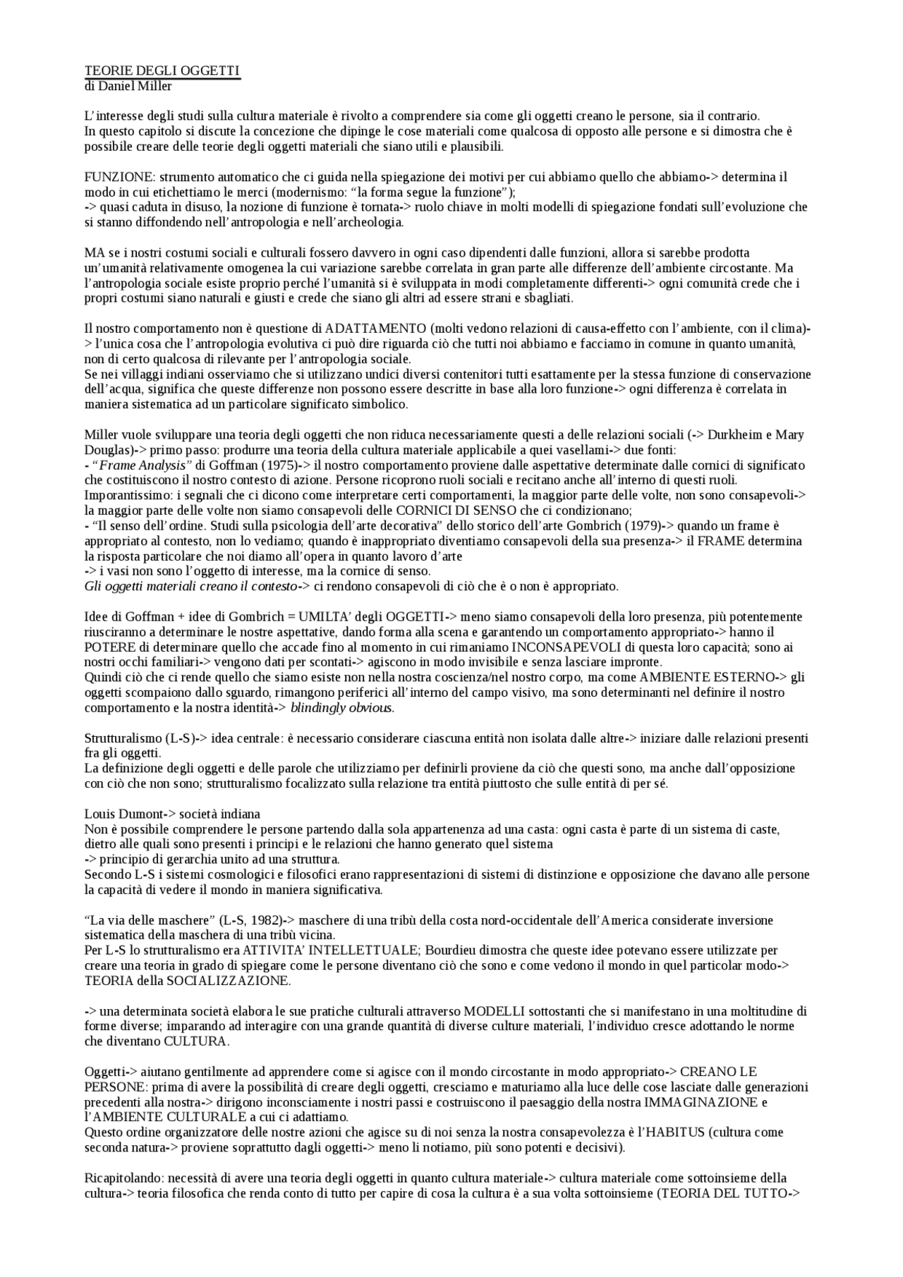 Teorie Degli Oggetti Docsity