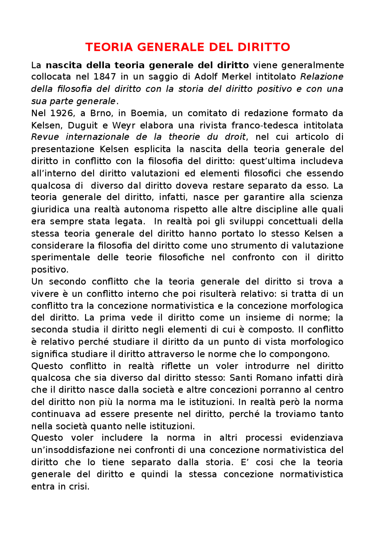 Teoria Generale Del Diritto Docsity