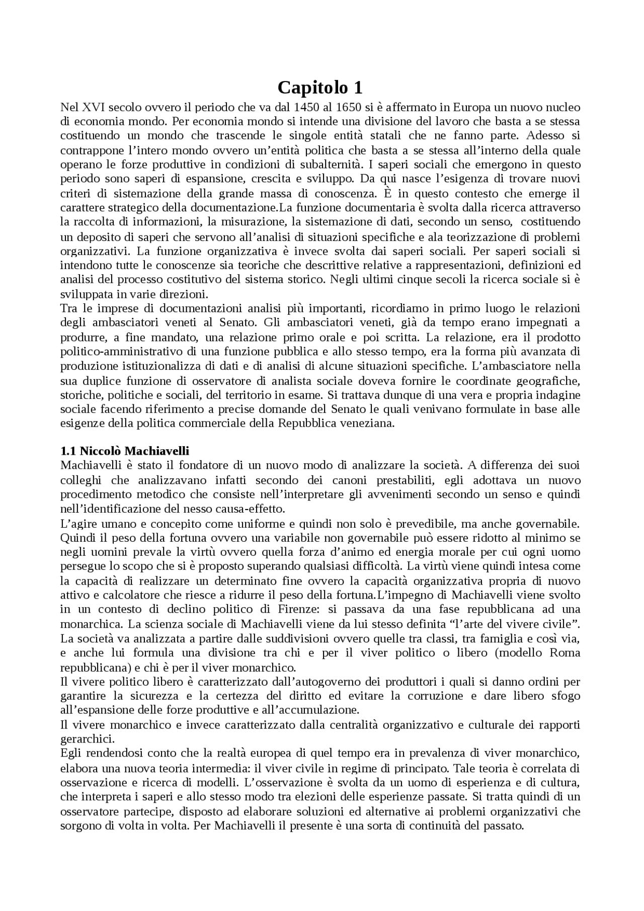 Riassunto Saperi Sociali Docsity