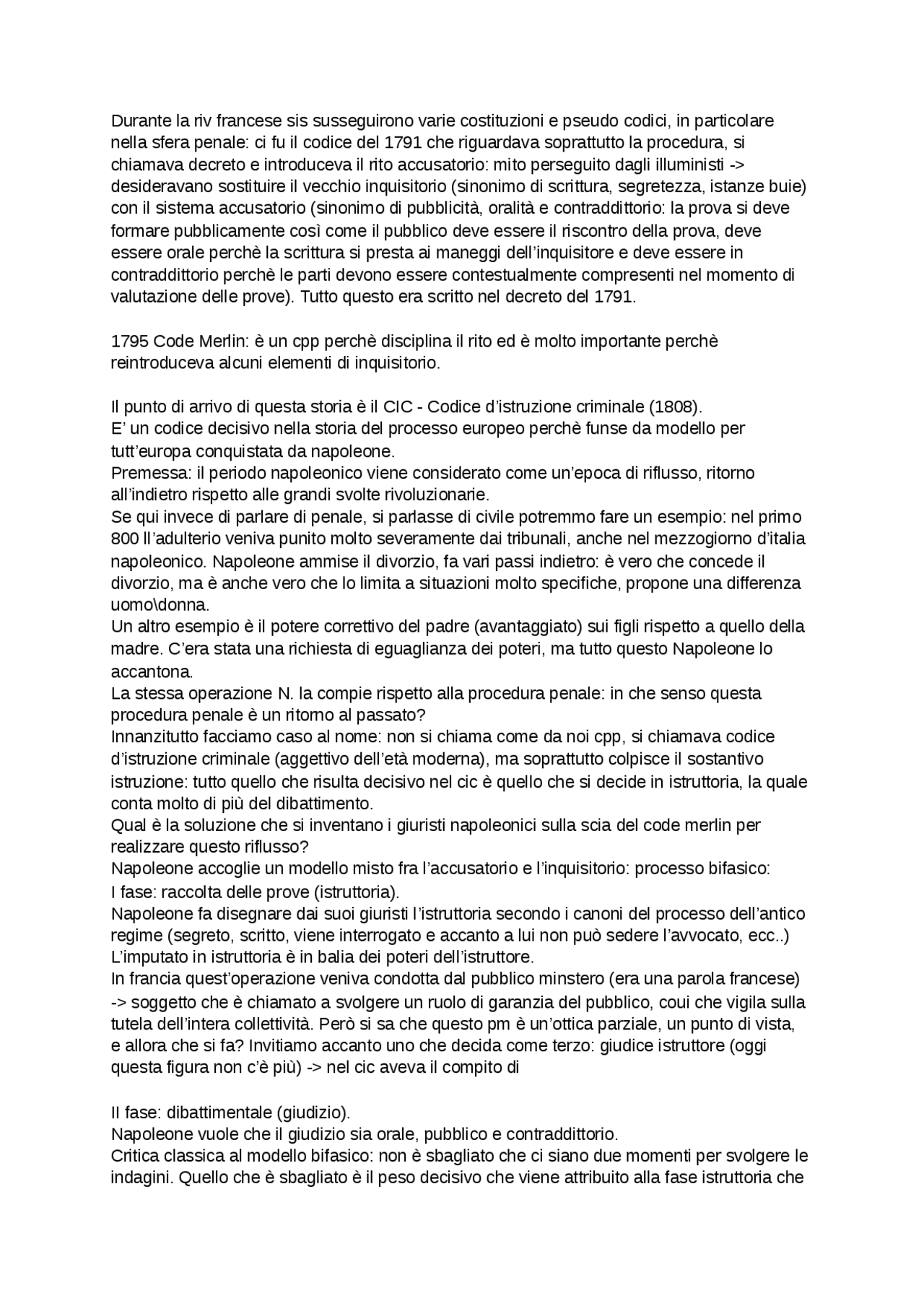 Storia Del Processo Penale Docsity