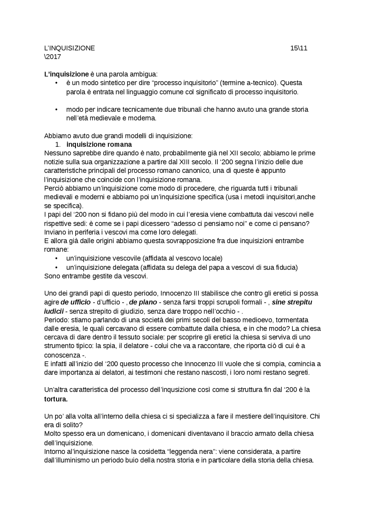 Storia Del Processo Penale Docsity
