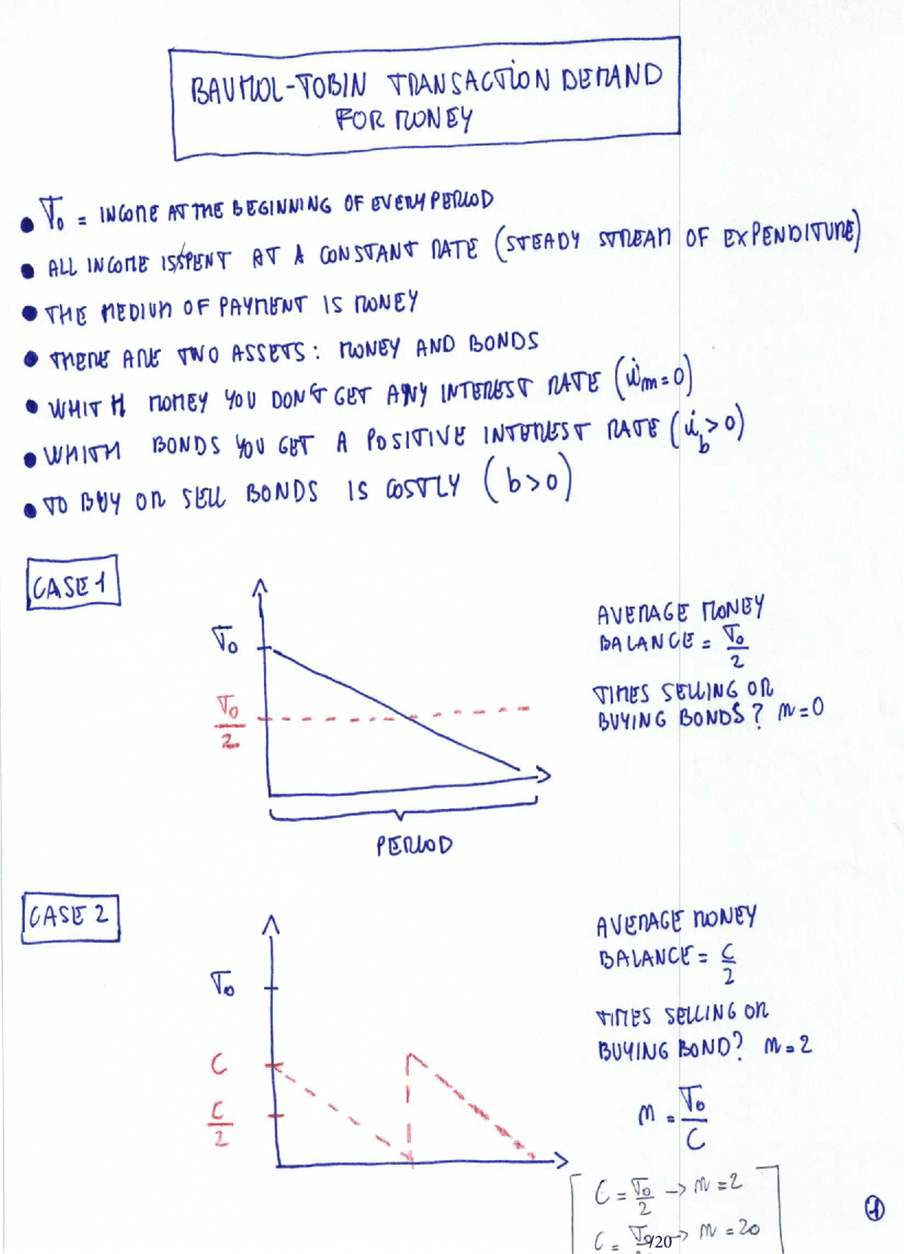 Modello Baumol-Tobin - Docsity