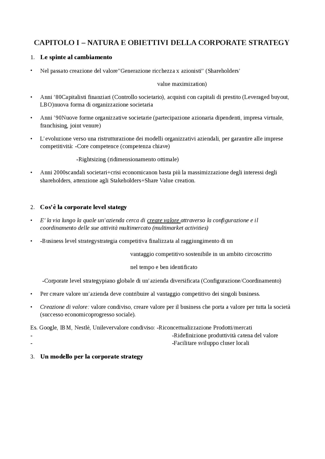 Corporate Level Strategy Docsity corporate-level-strategy-docsity