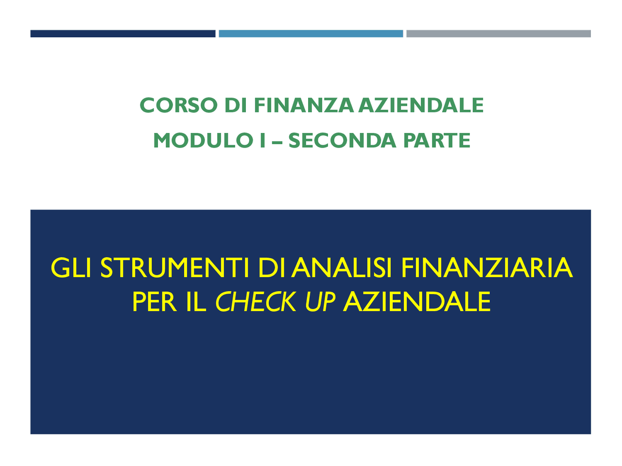 Finanza Aziendale Slide Docsity