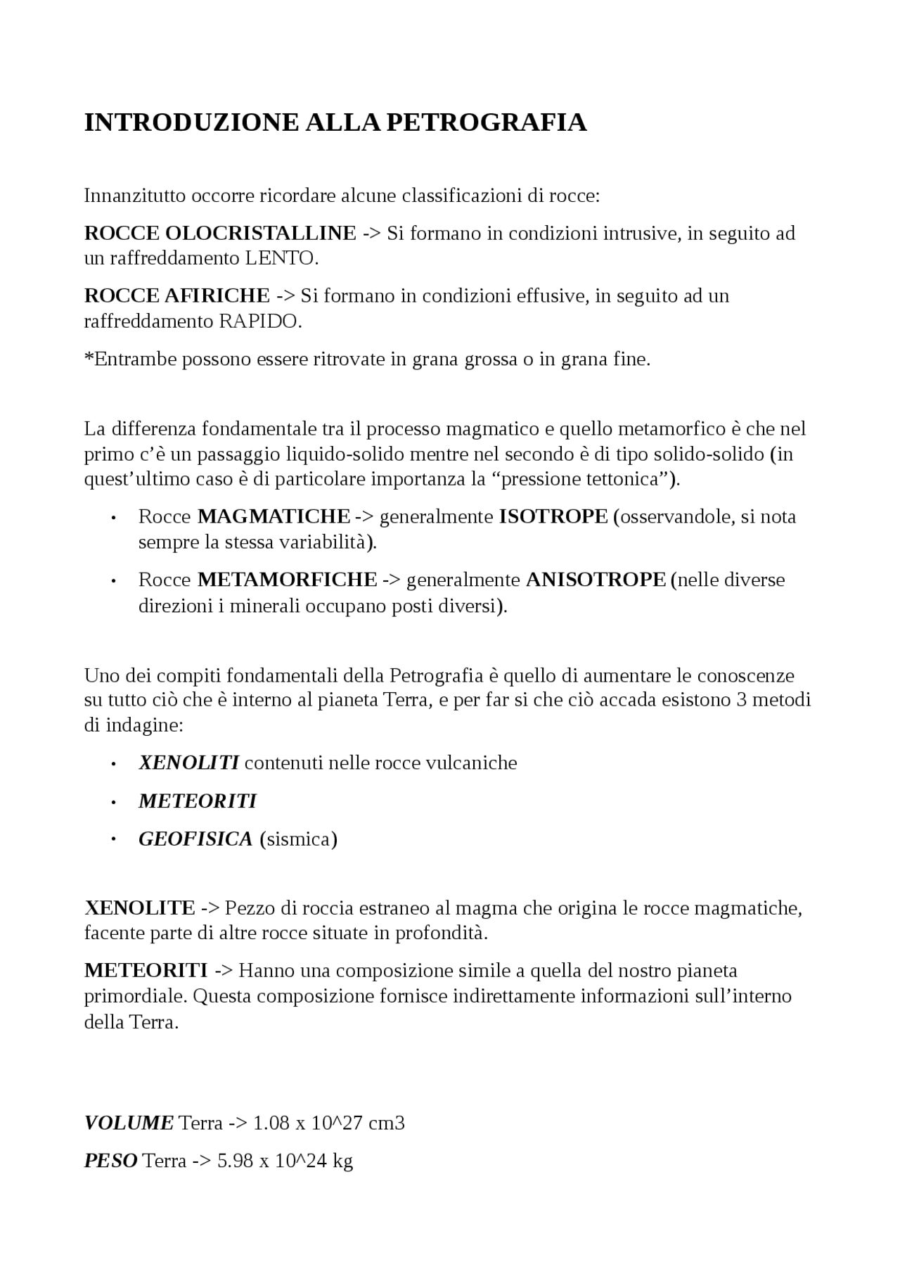 Introduzione alla Petrografia delle Rocce Magmatiche - Docsity