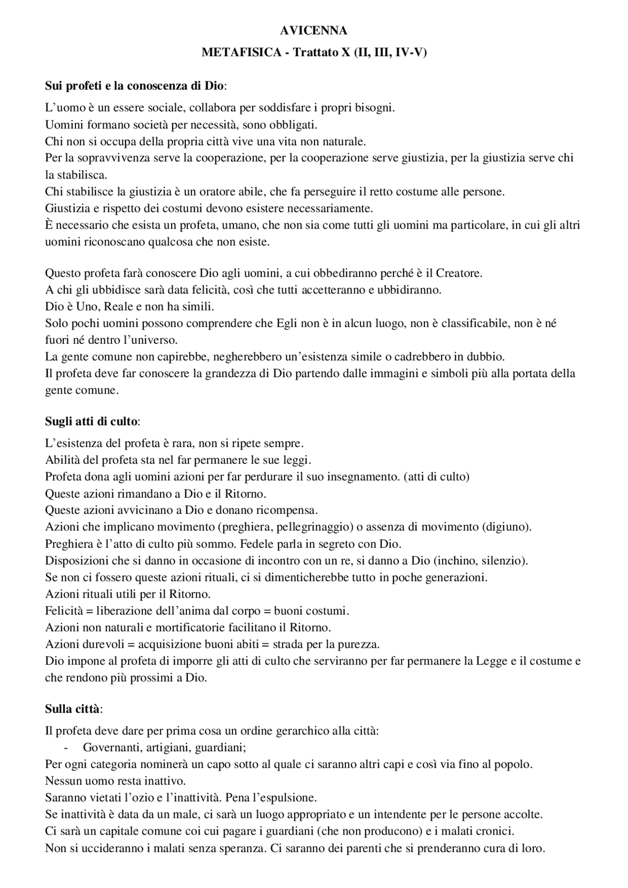 Avicenna Metafisica Docsity