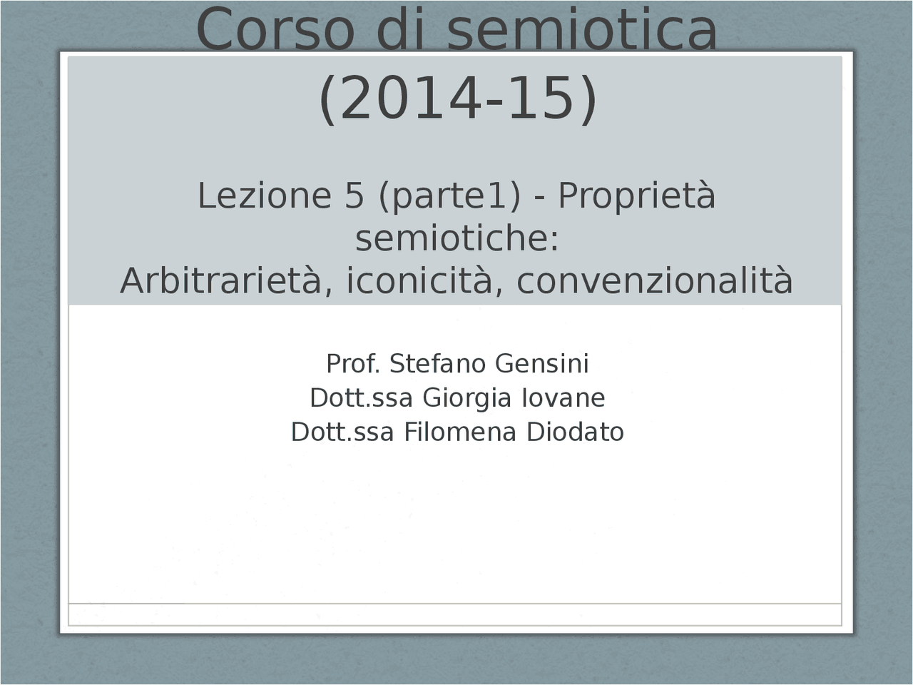 Dispenze Prof Stefano Gensini Docsity