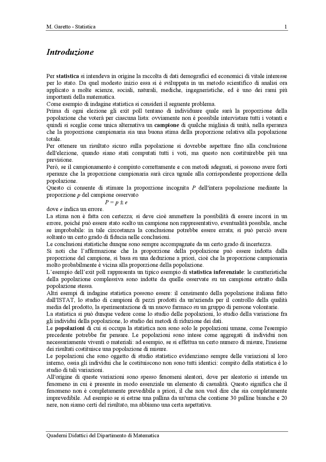 Statistica Descrittiva Sintesi Del Corso Di Statistica Docsity