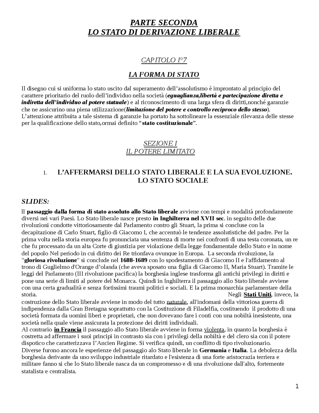 Parte Seconda Diritto Costituzionale Comparato Docsity