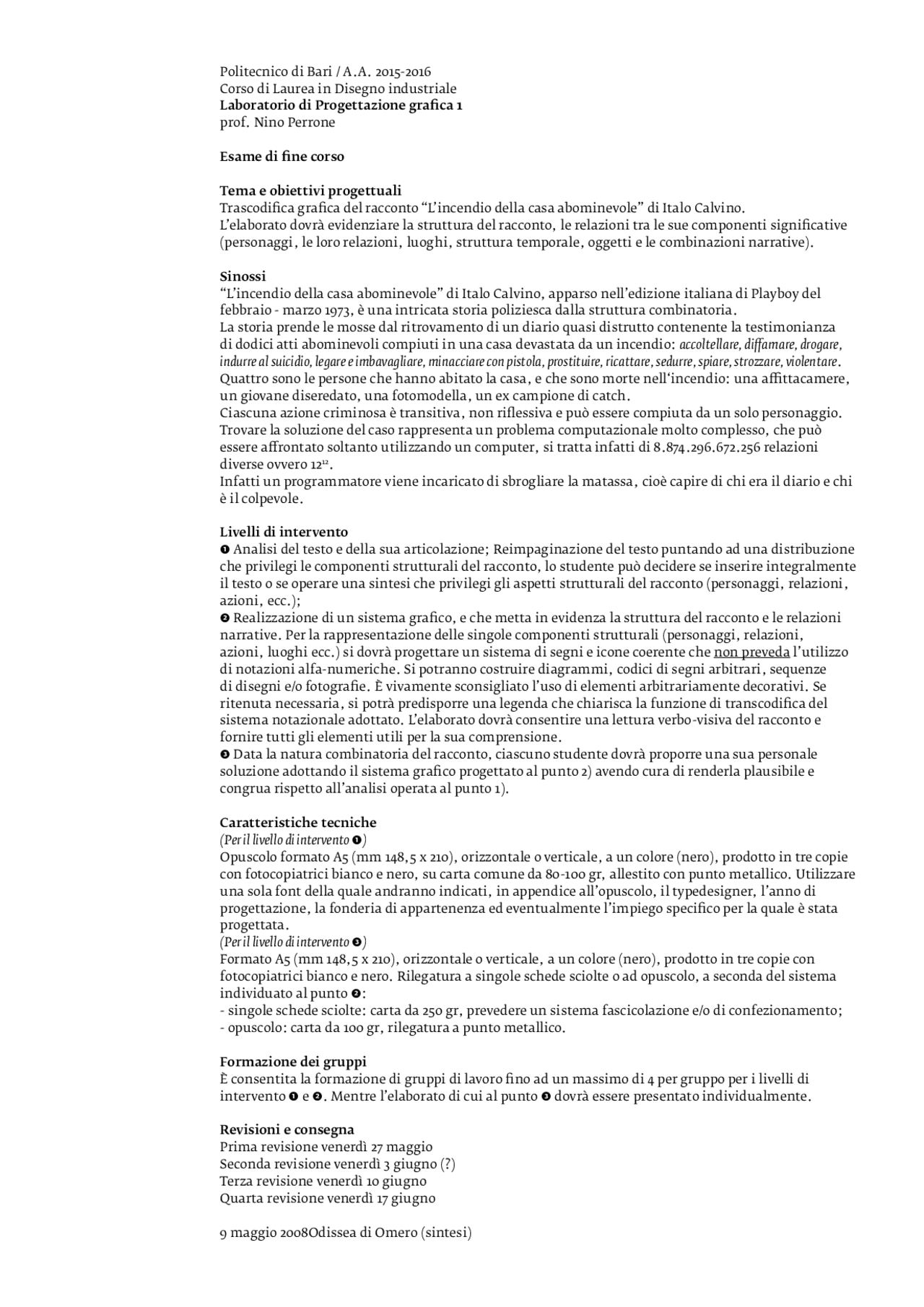 Esame Comunicazione Grafica I Docsity