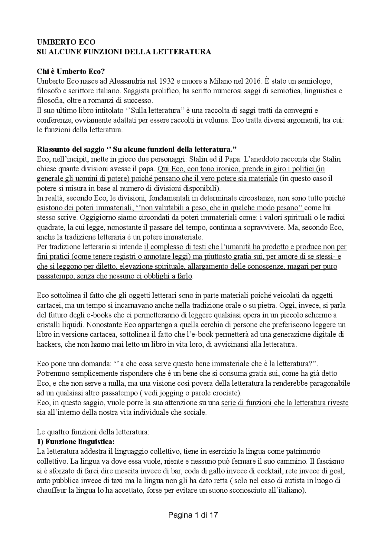 Letterature Comparate Prof Scuderi Docsity
