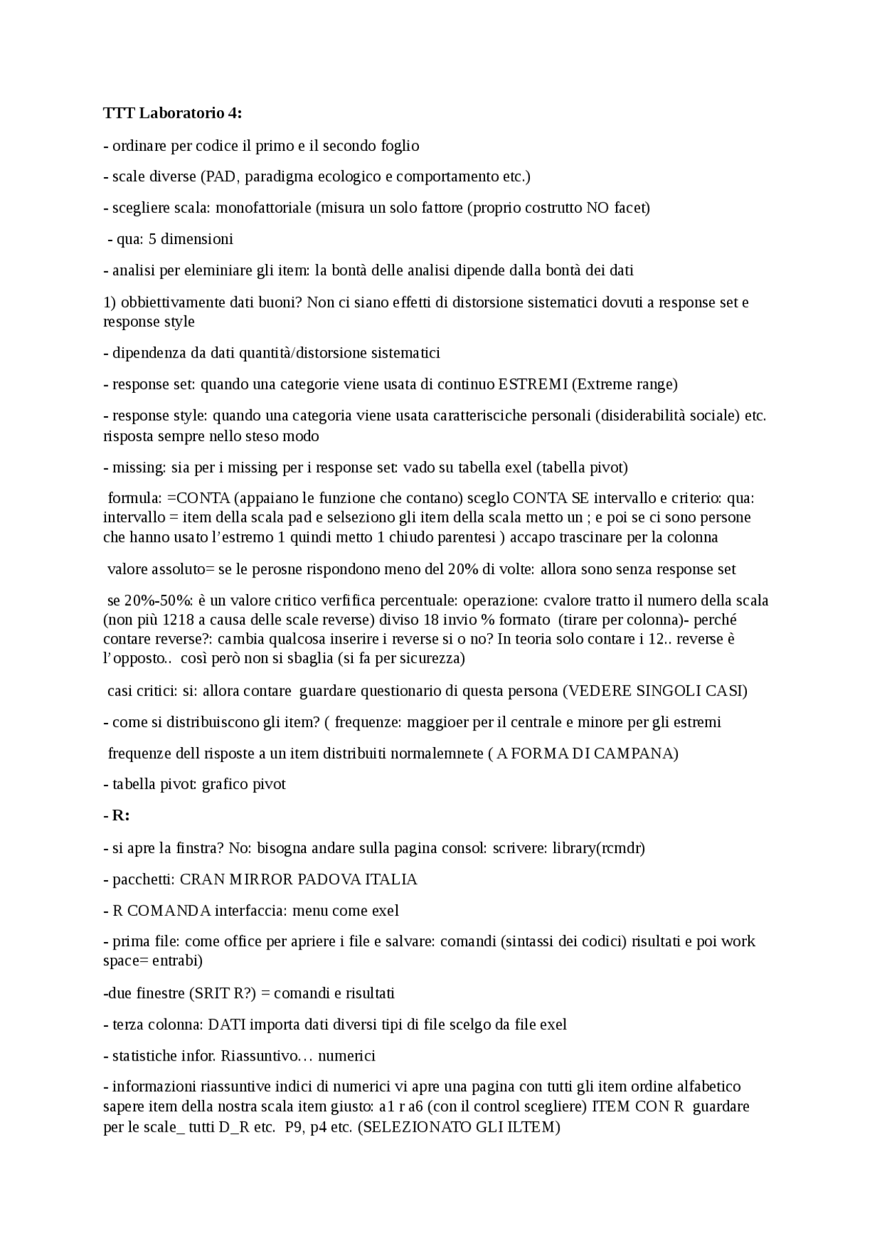 Laboratorio Di Teorie E Tecniche Dei Test Docsity