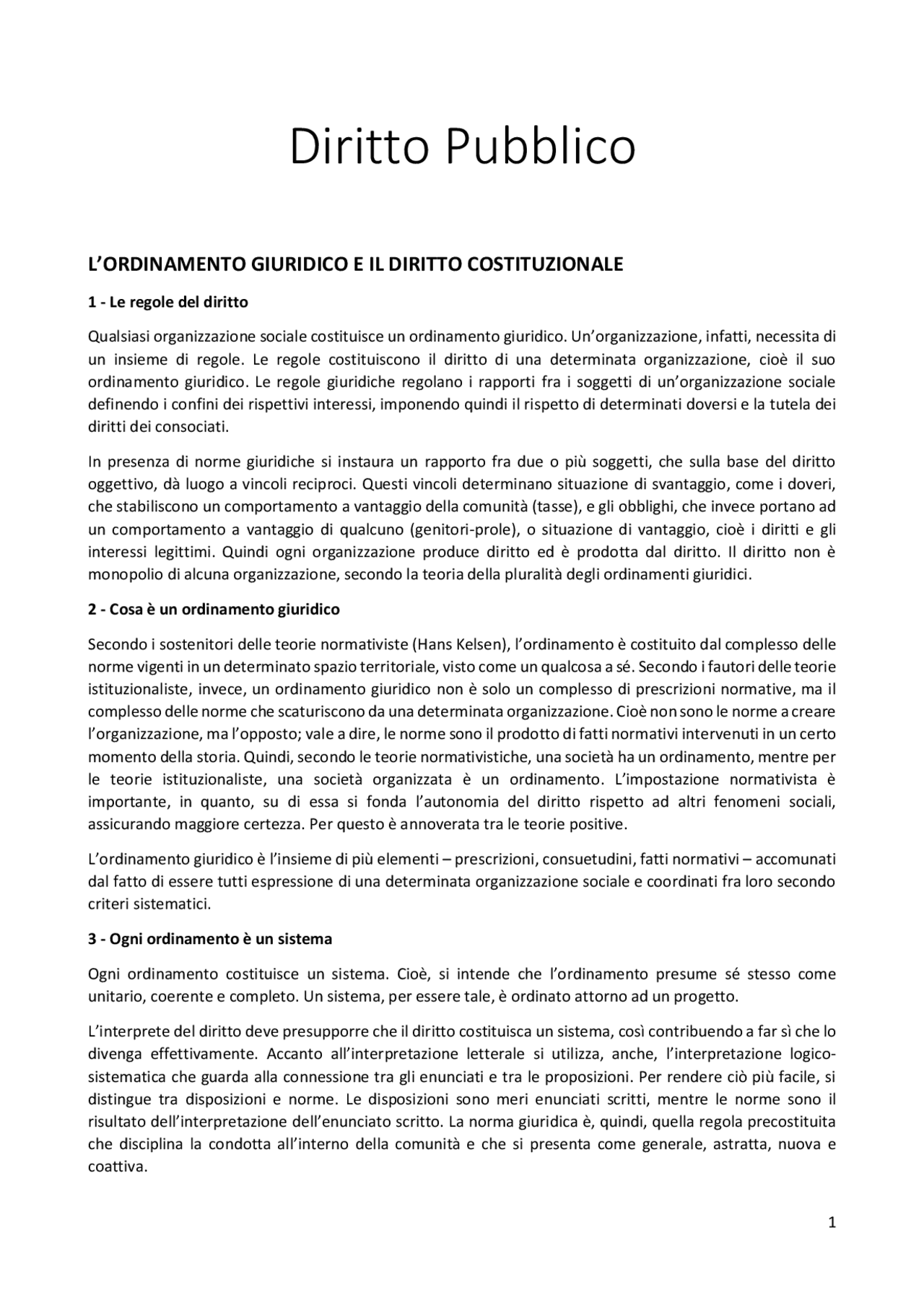 Riassunto Diritto Pubblico Docsity