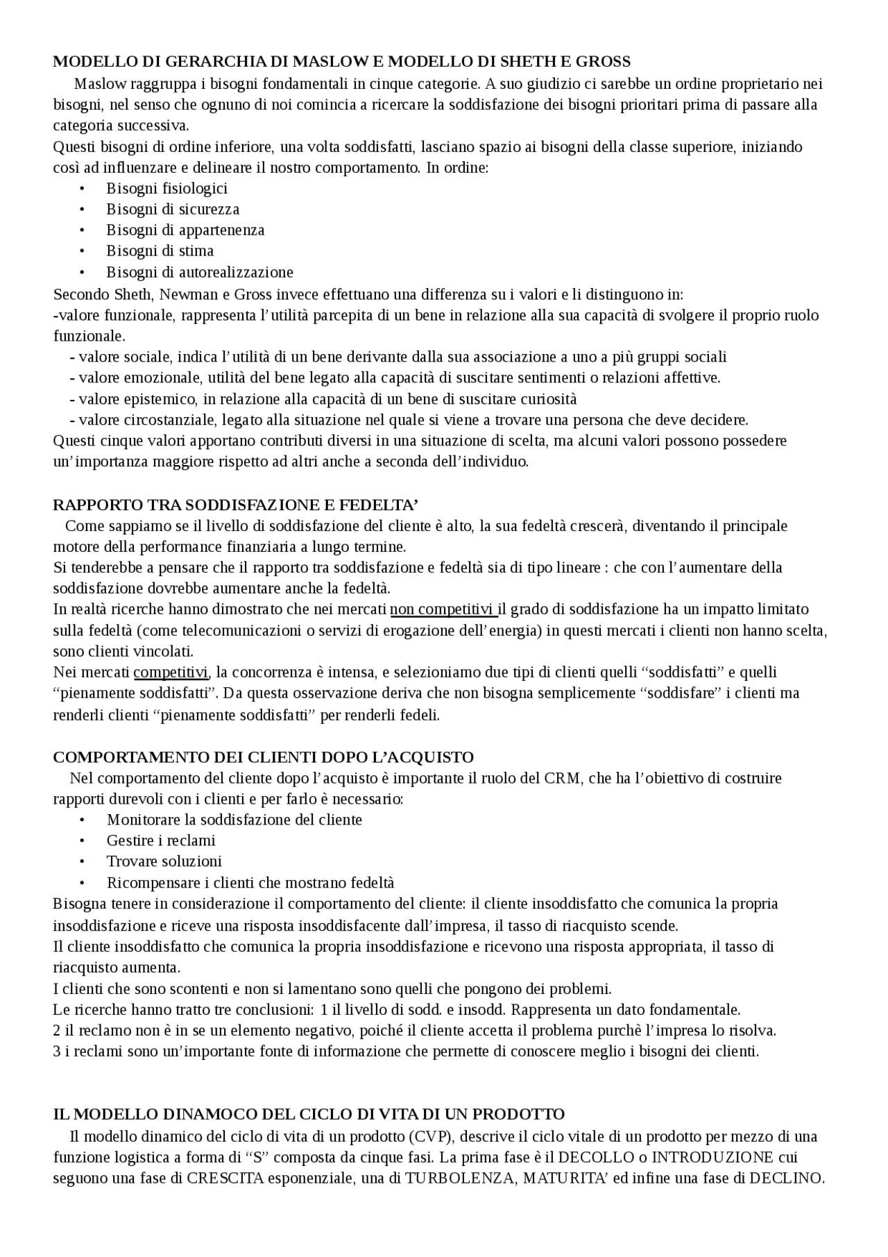 Domande Comuni Marketing Docsity