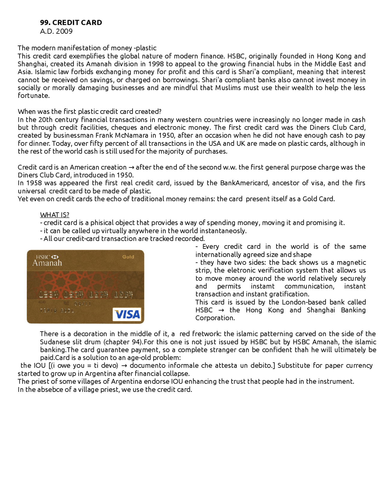 History of the world in 100 object - Docsity