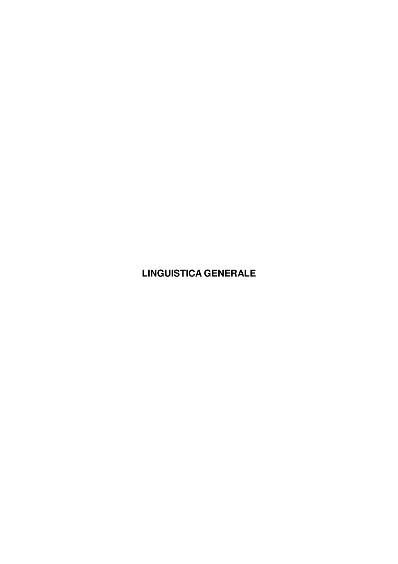 Linguistica Generale - fonetica, fonologia, morfologia e sintassi - Docsity