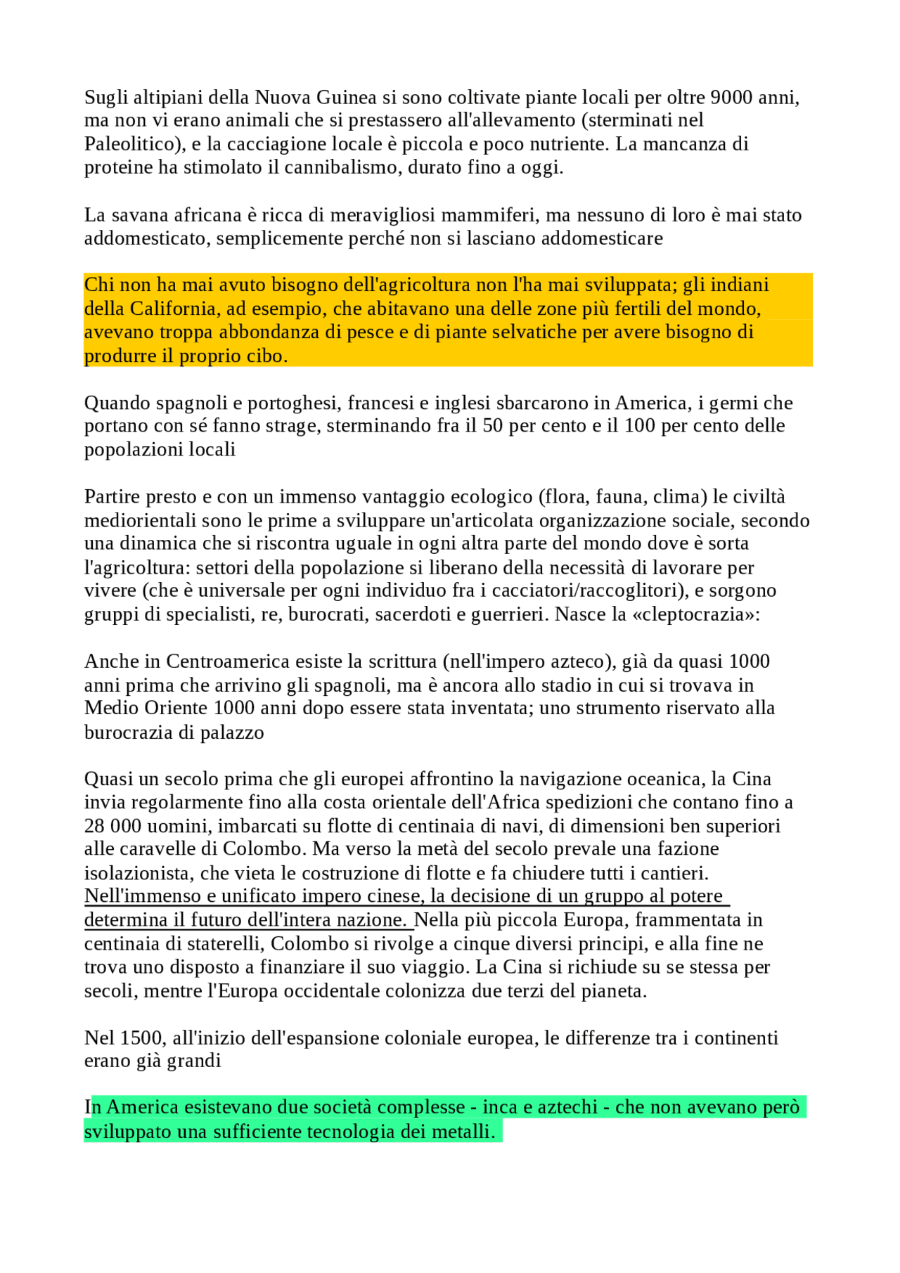 Armi Acciao E Malattie Di Jared Diamond Docsity