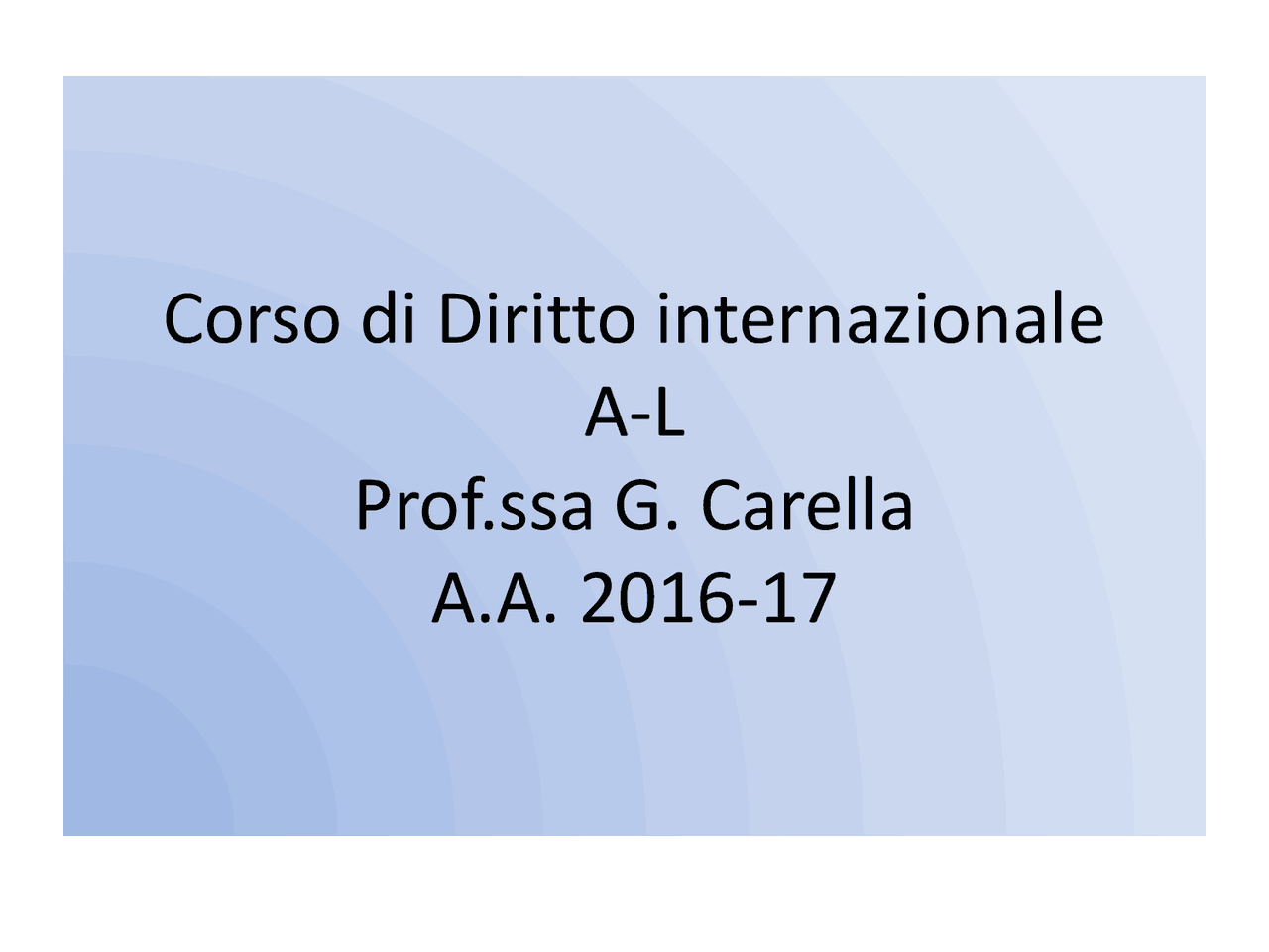FONTI DIRITTO INTERNAZIONALE PROF CARELLA - Docsity