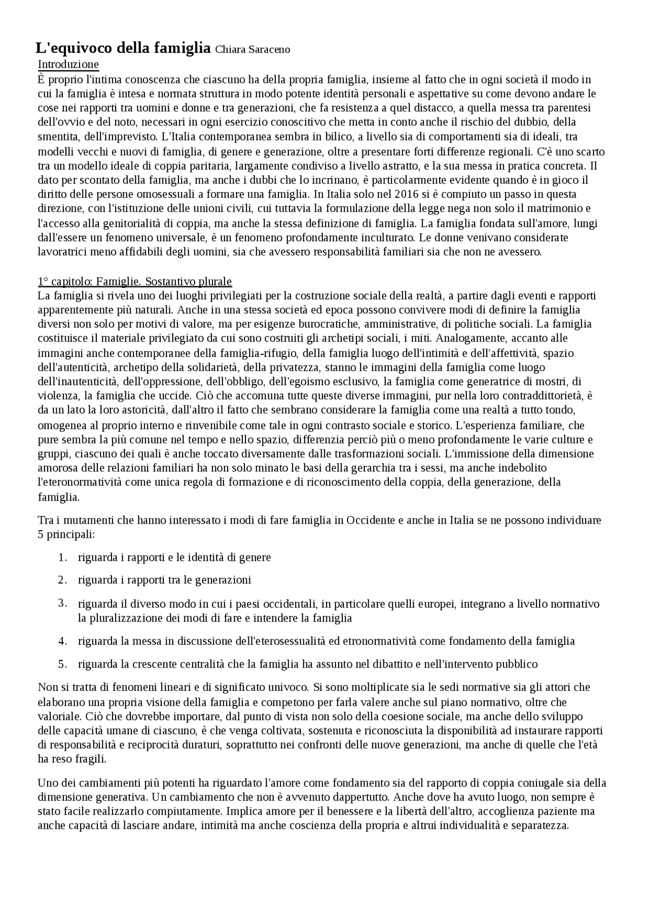Lequivoco Della Famiglia Docsity