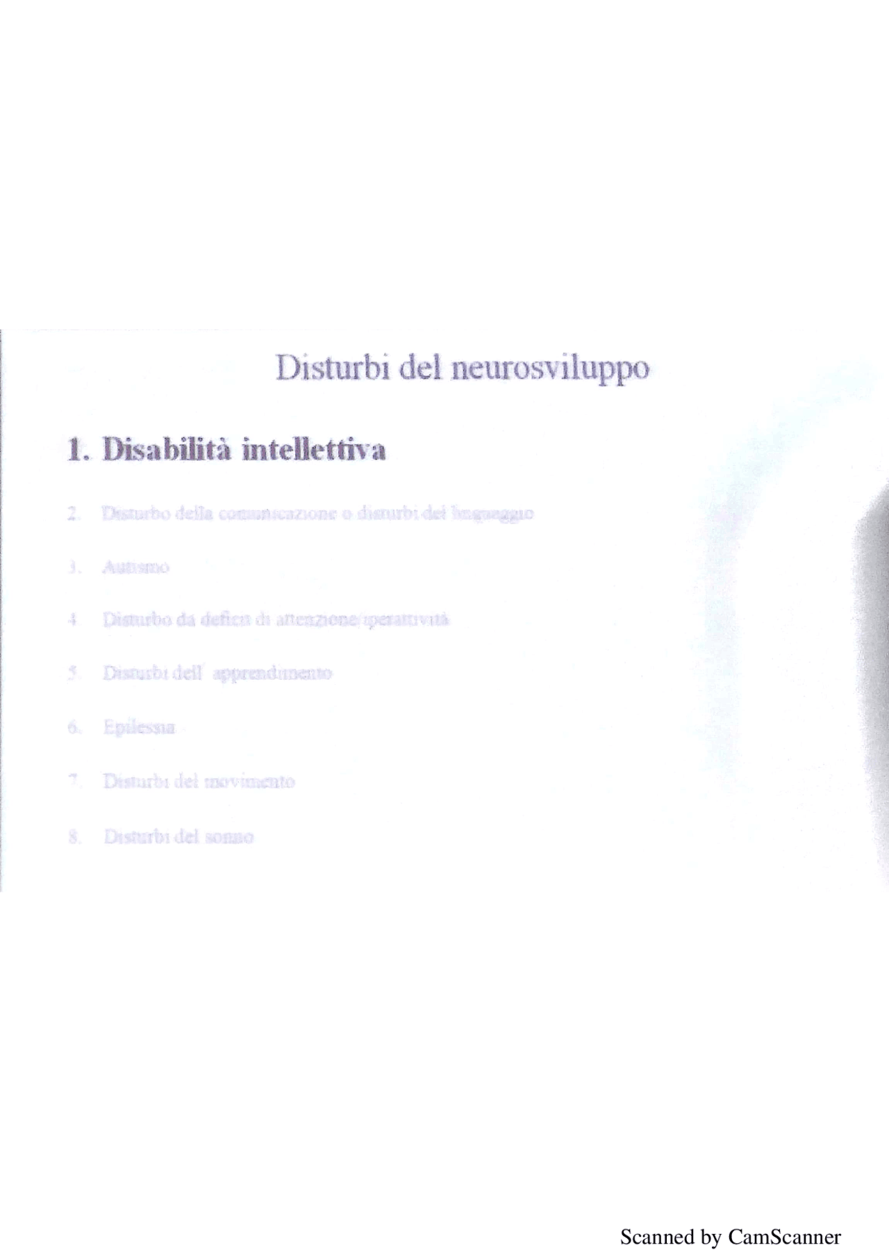 Disturbi Del Neurosviluppo Docsity