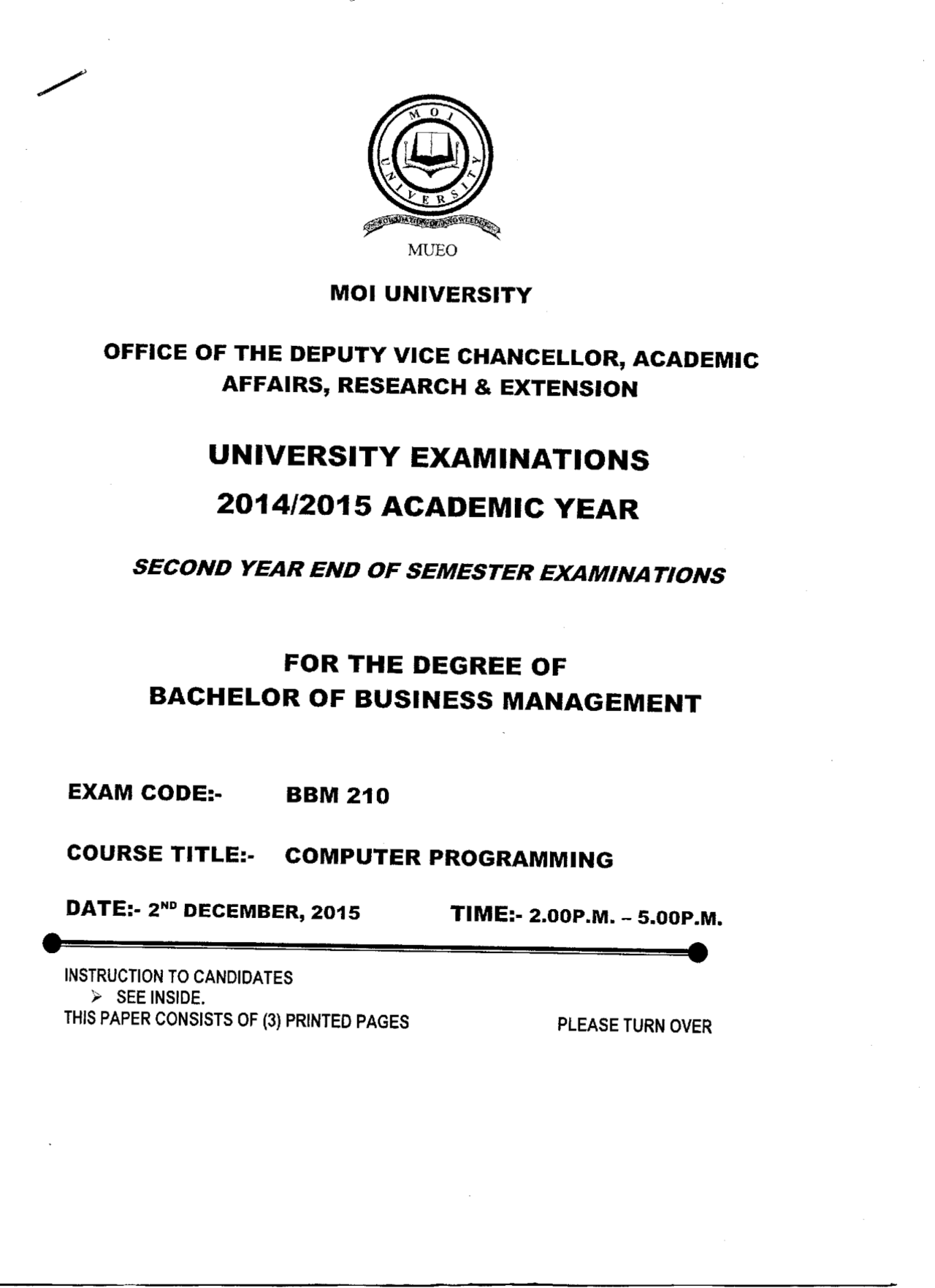 Computer Programming Docsity
