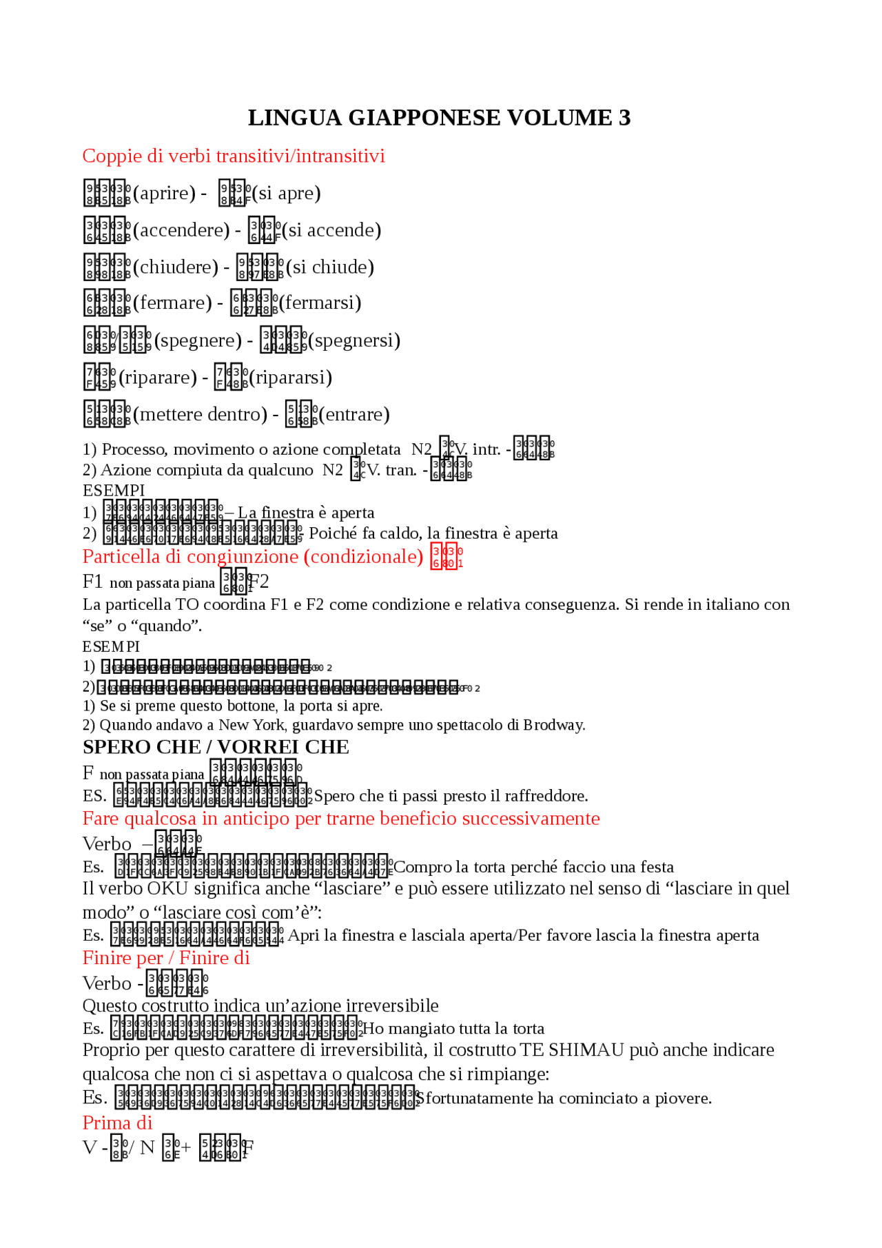 Corso Di Lingua Giapponese Vol 3 Appunti Su Capitoli Docsity