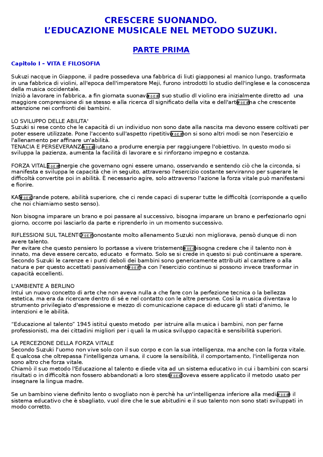 Crescere Suonando Suzuki Docsity