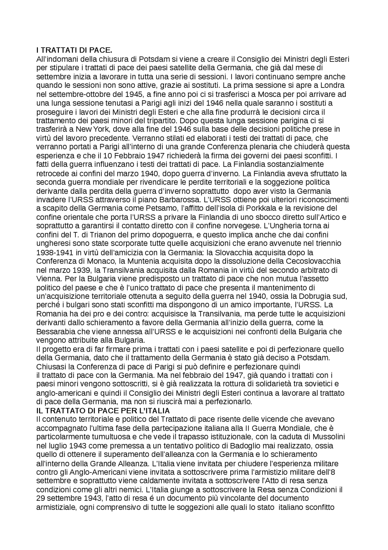 Storia Delle Relazioni Internazionali Modulo B Docsity