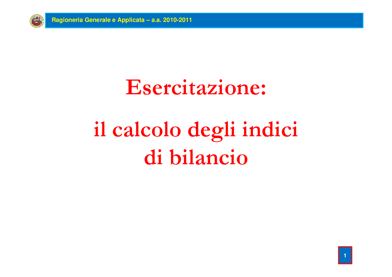 Riclassificazione Dello Sp E Del Ce Esercizi Di Ragioneria Applicata