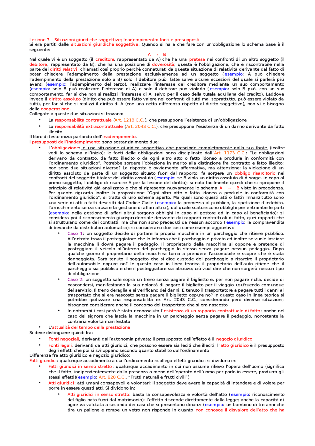 Diritto Civile Bianca 5 La Responsabilità Docsity