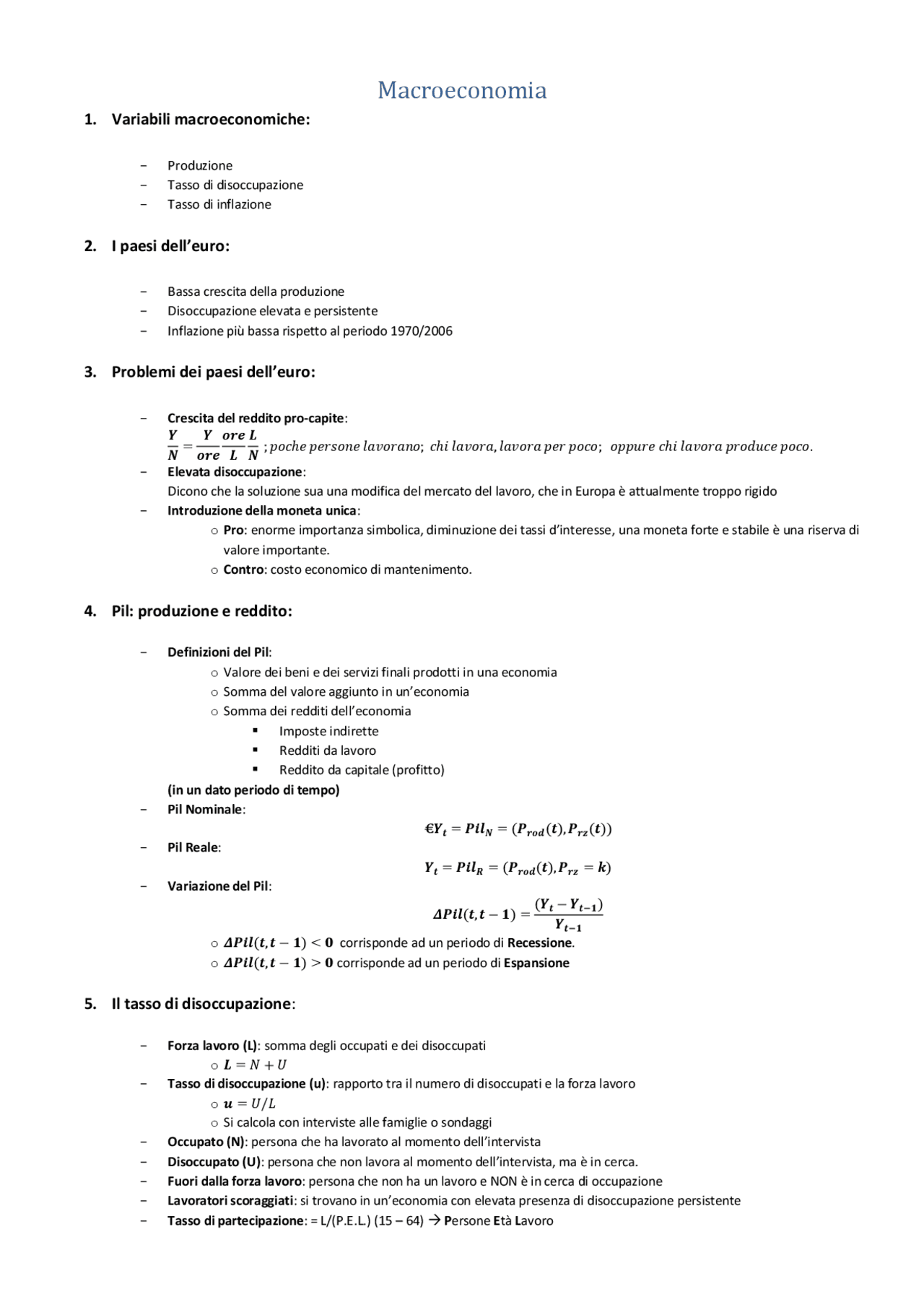Macroeconomia Introduzione Is Lm Docsity