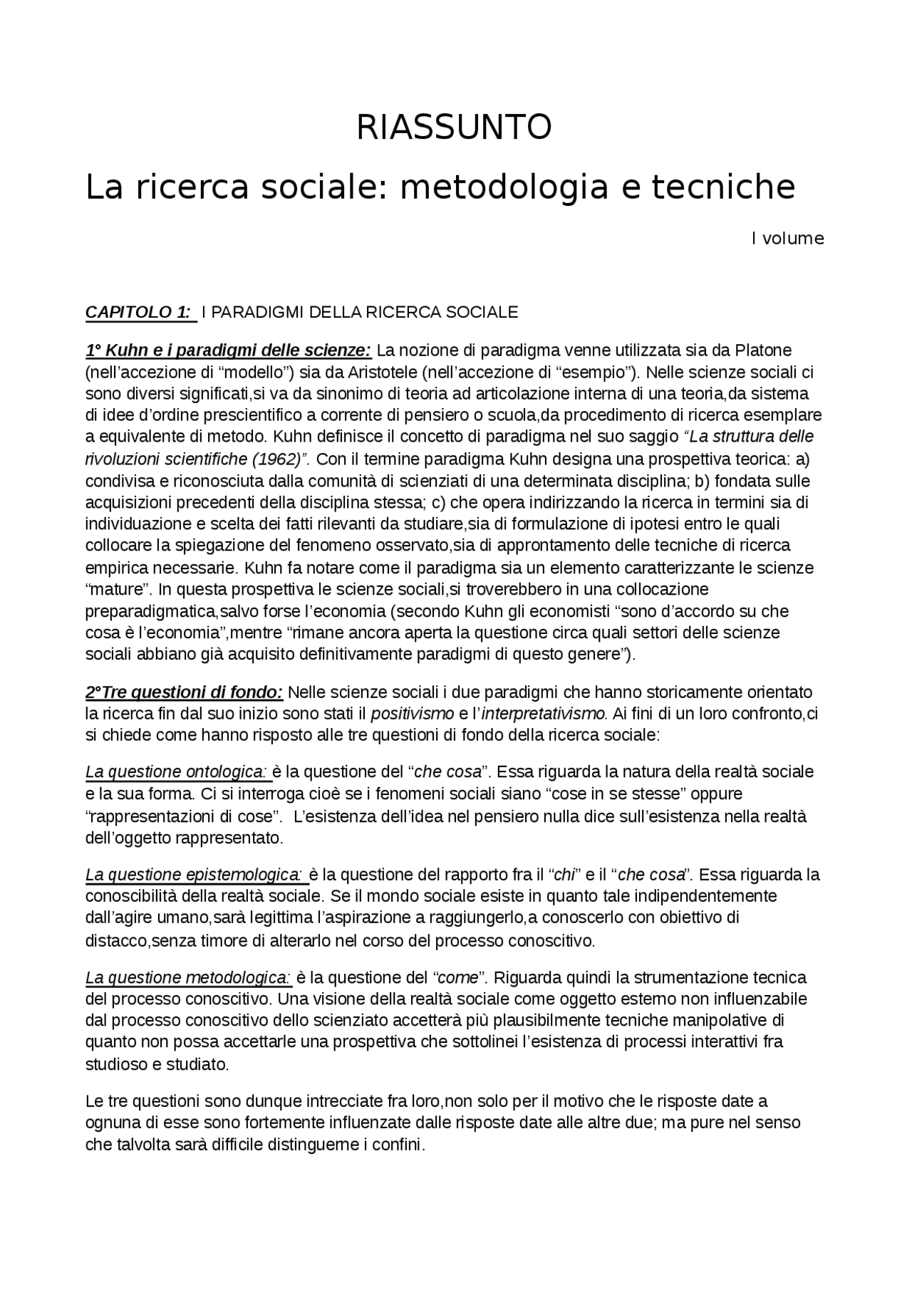 La Ricerca Sociale Metodologia E Tecniche I E Iii Volume Corbetta P
