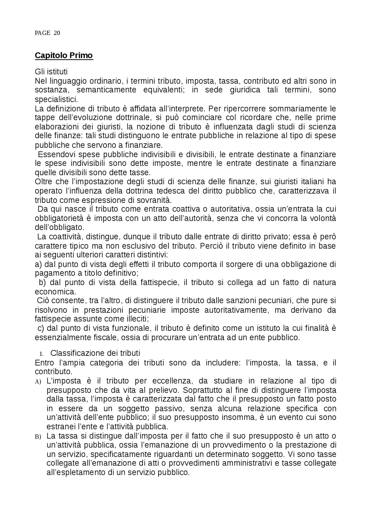 Riassunto Del Tesauro Docsity