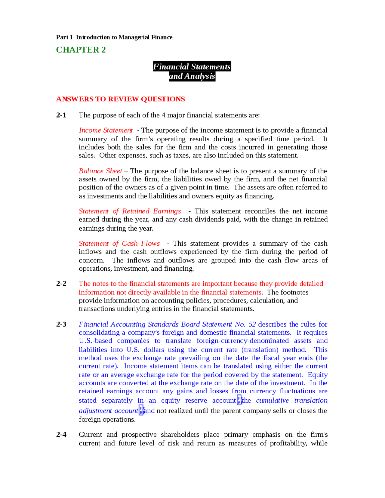 Finance Management 13 Edition Exams Finance Docsity