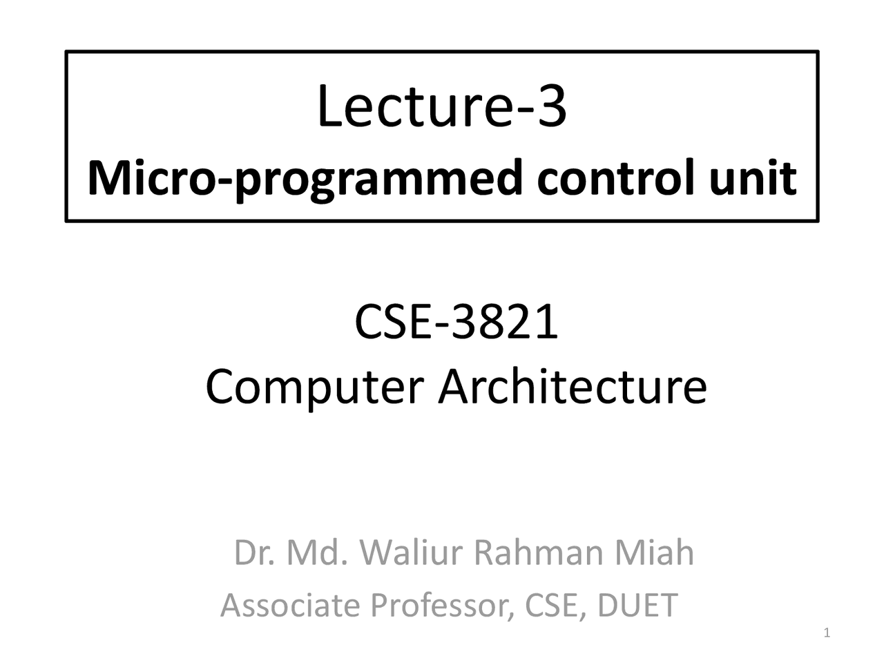 Computer Architecture Docsity