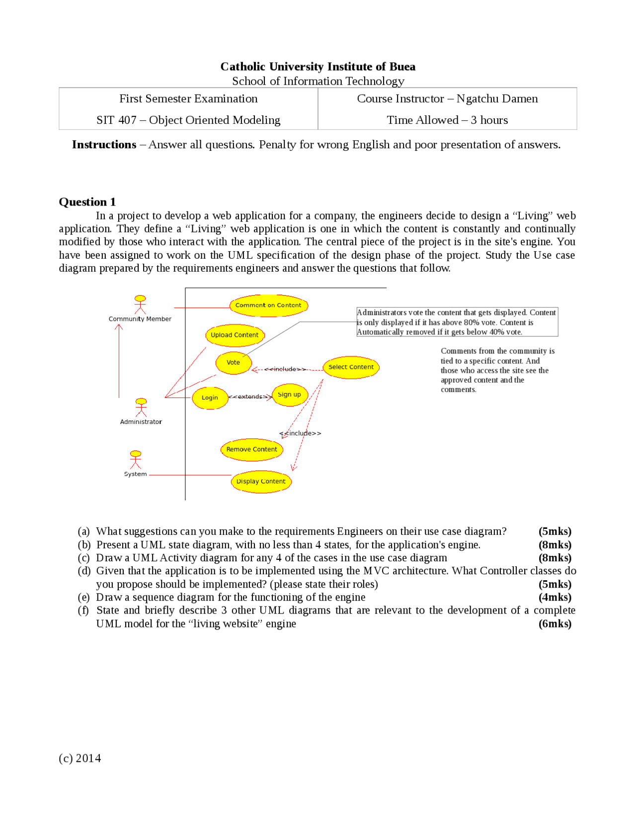 Exam Quesion On Artificial Inteligence Docsity