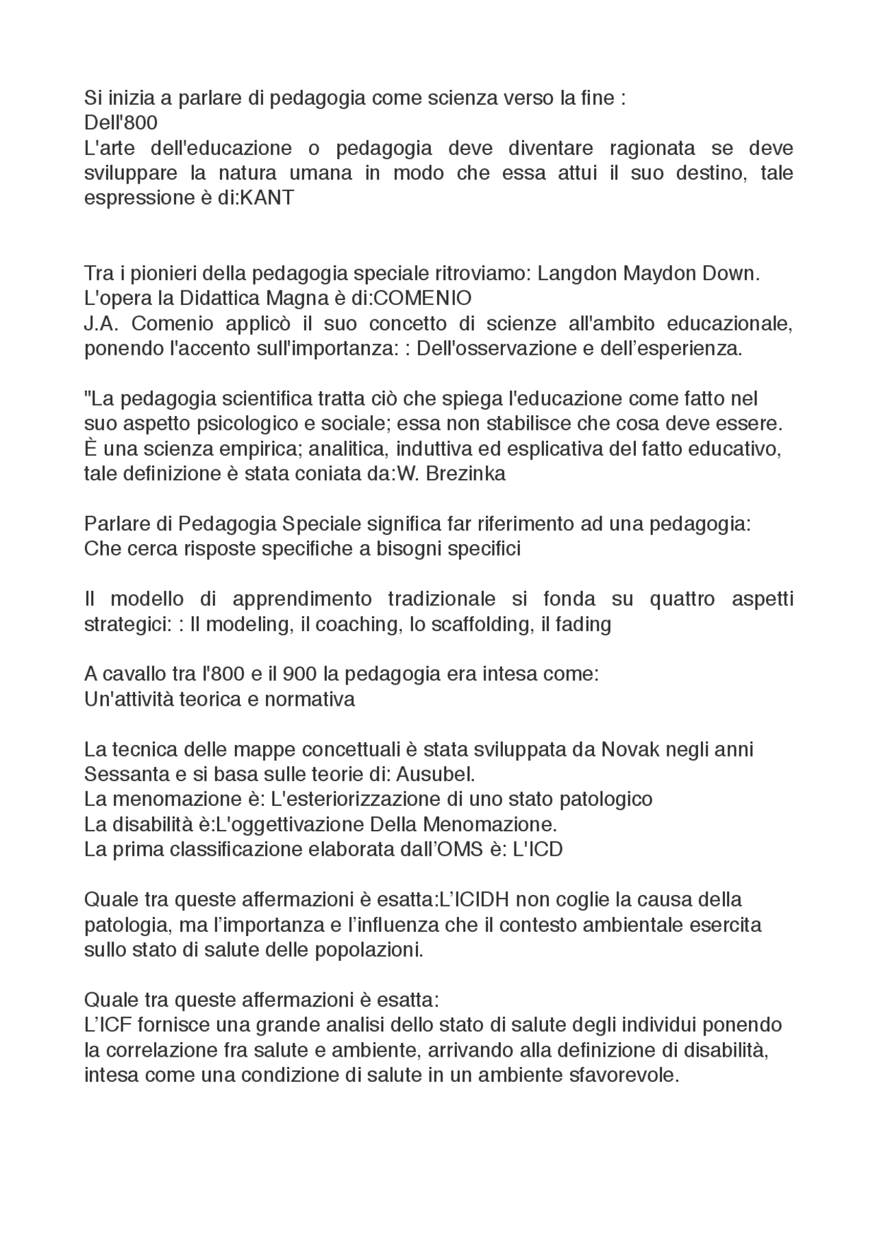 Didattica Speciale Scienze Delleducazione Docsity