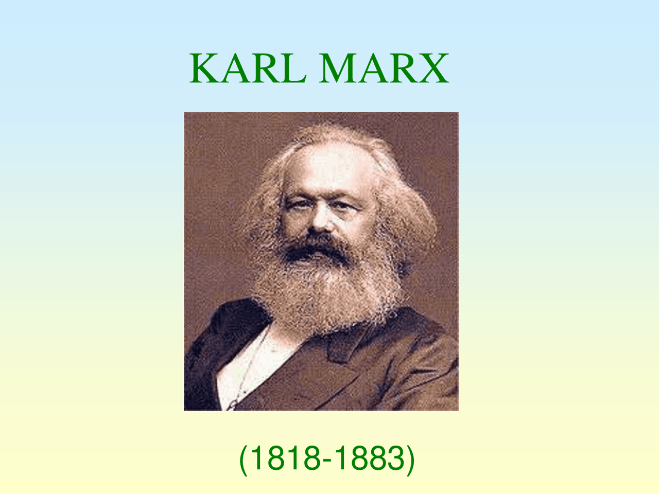 Marx, slide nella pagina del prof di dottrine politiche - Docsity